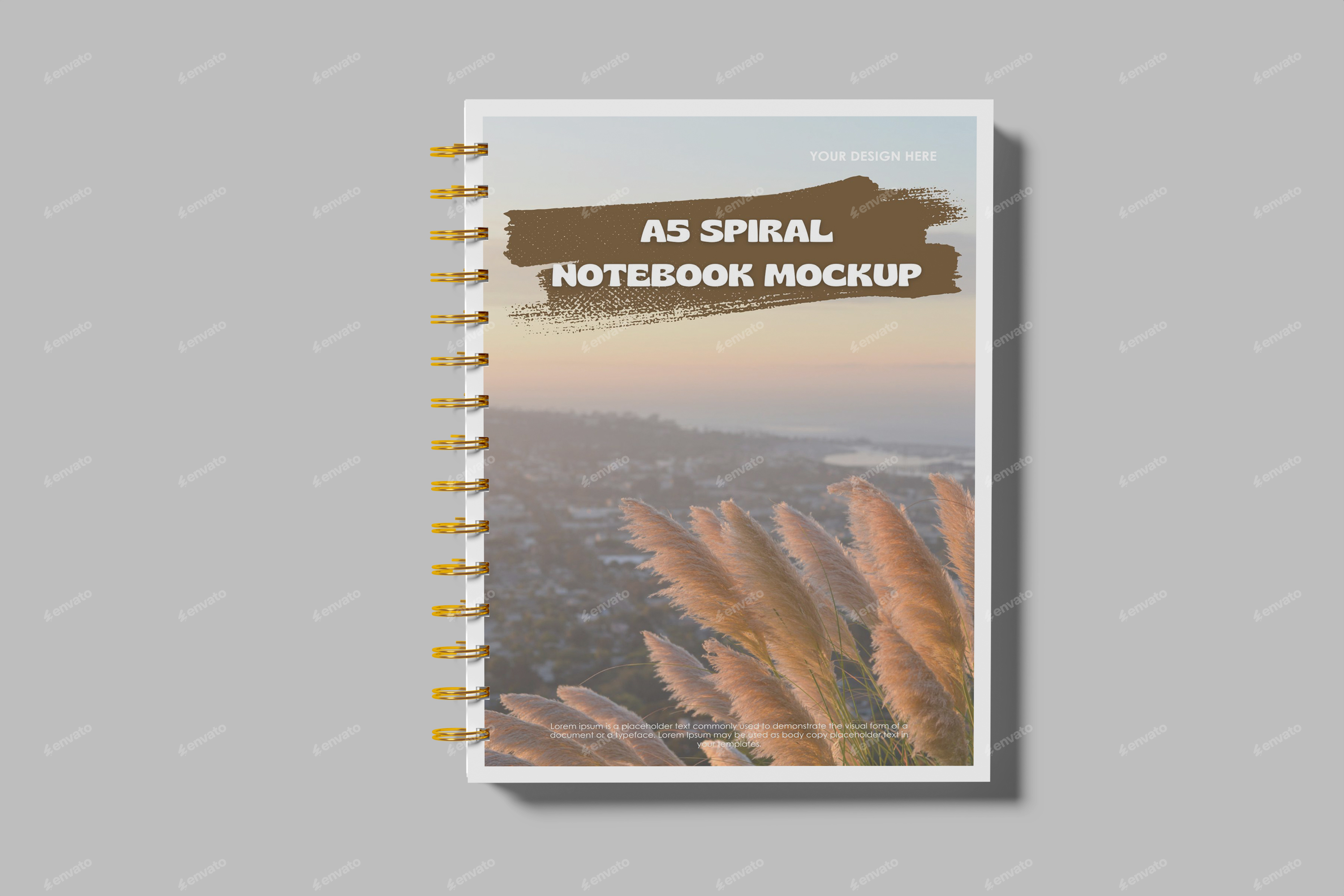 A5 Spiral Notebook Mockup, Graphics | GraphicRiver